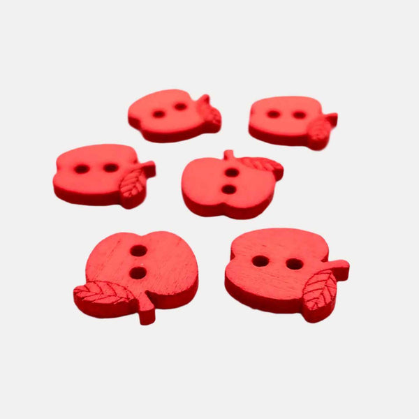 Apple Wooden Buttons – Ornamentory